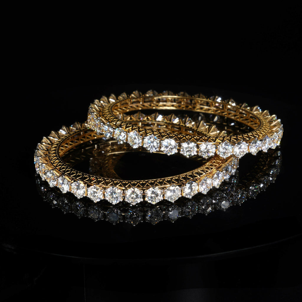 70.58ct Lab Diamond Bangle in 14K Gold | SolitaireMart