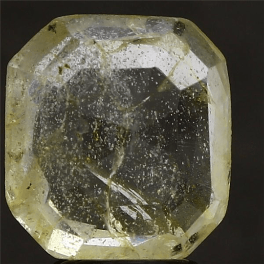 3.55 carat 4 ratti natural IGL certified Indian Octagon shape yellow ...